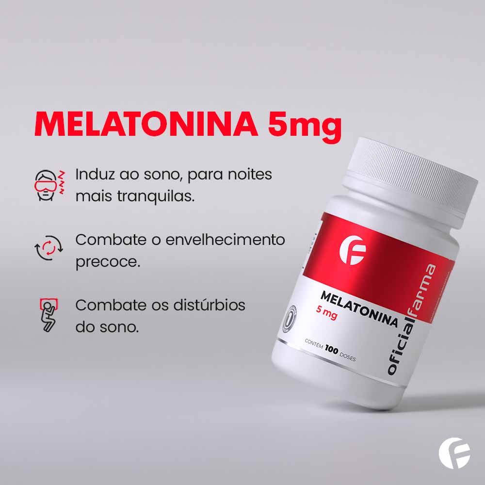 Melatonina 5mg 100 doses - Sono de Qualidade