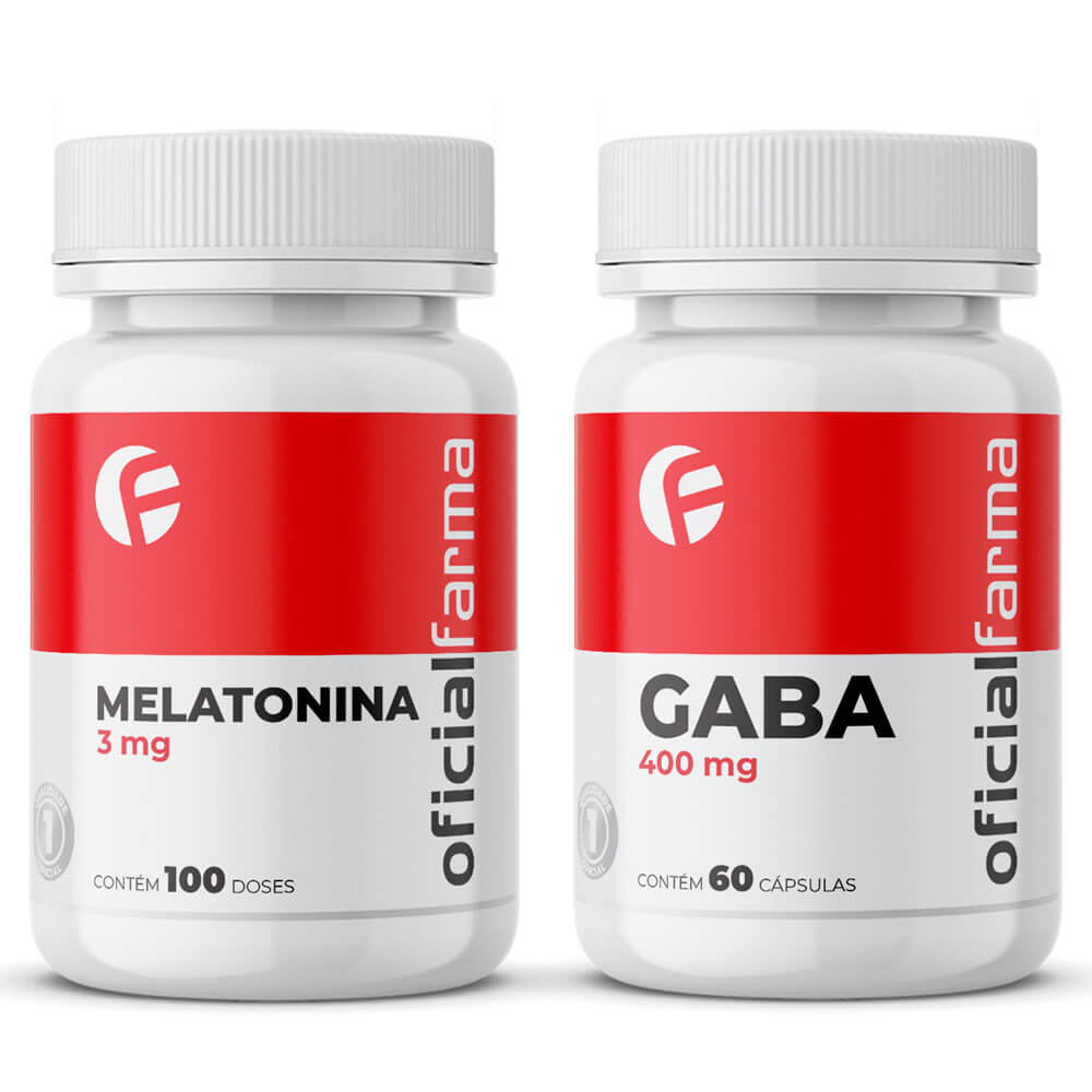 Kit Melatonina + Gaba | Oficialfarma - Dormir Bem
