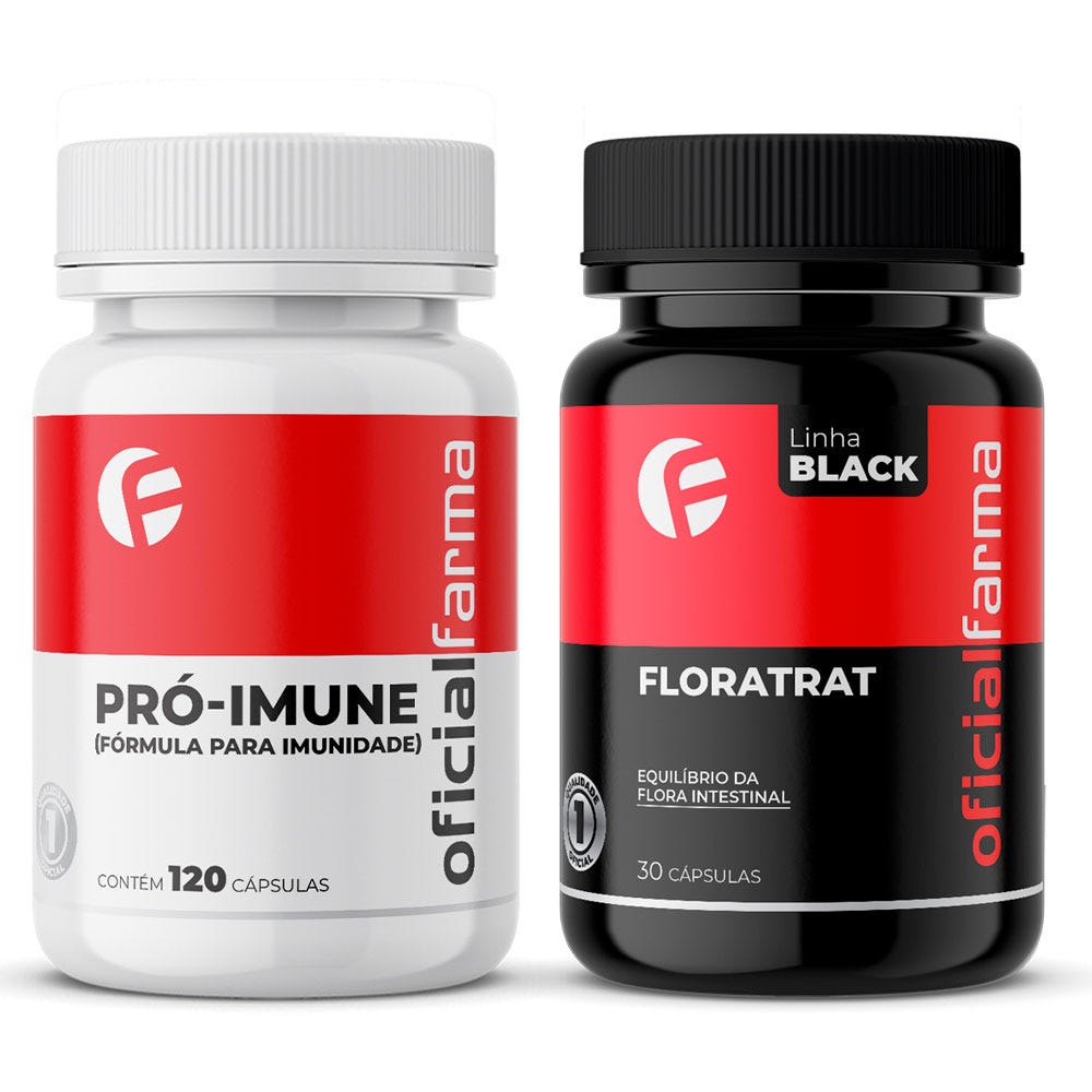 Kit Pro-Imune (Fórmula para Imunidade) 150 Cápsulas + Floratrat black