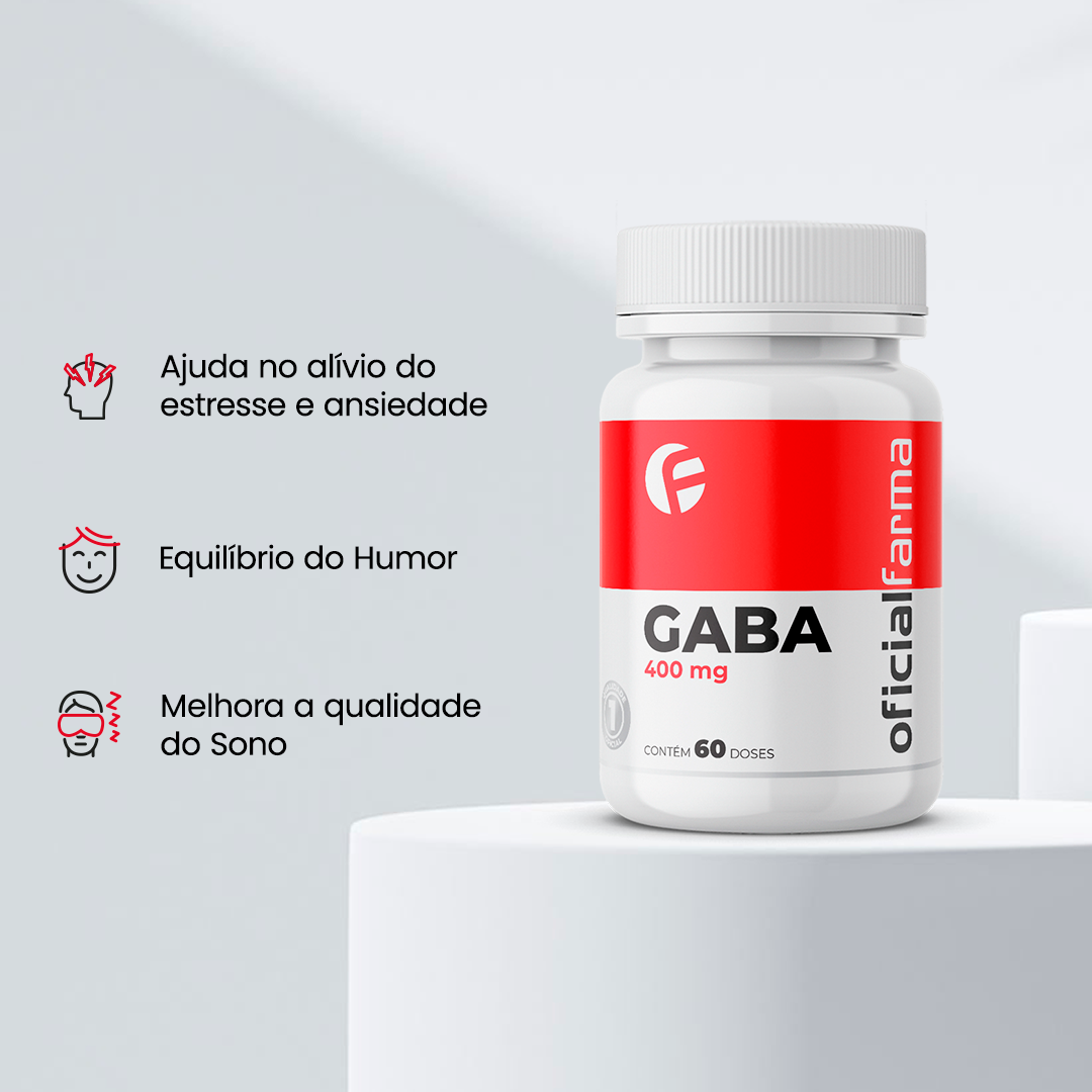 Gaba 400mg 60 un | OficialFarma - Equilíbrio Mental e Alivio do Estresse